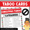 Christmas Taboo Game 150 Cards Christmas Party Game Night Forbidden Wo ...