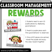 Class Rewards Puzzle | Classroom Management Tool – CraftedwithBliss