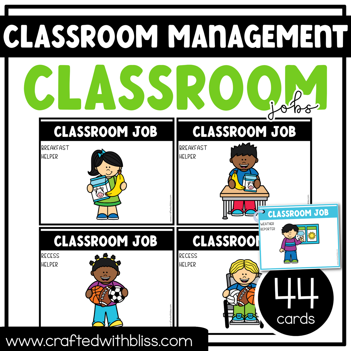 Classroom Jobs Visual Cards | Classroom Management Tool – CraftedwithBliss