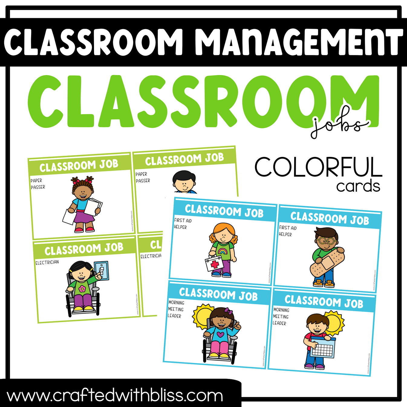 Classroom Jobs Visual Cards | Classroom Management Tool – CraftedwithBliss
