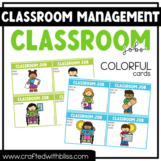 Classroom Jobs Visual Cards | Classroom Management Tool – CraftedwithBliss