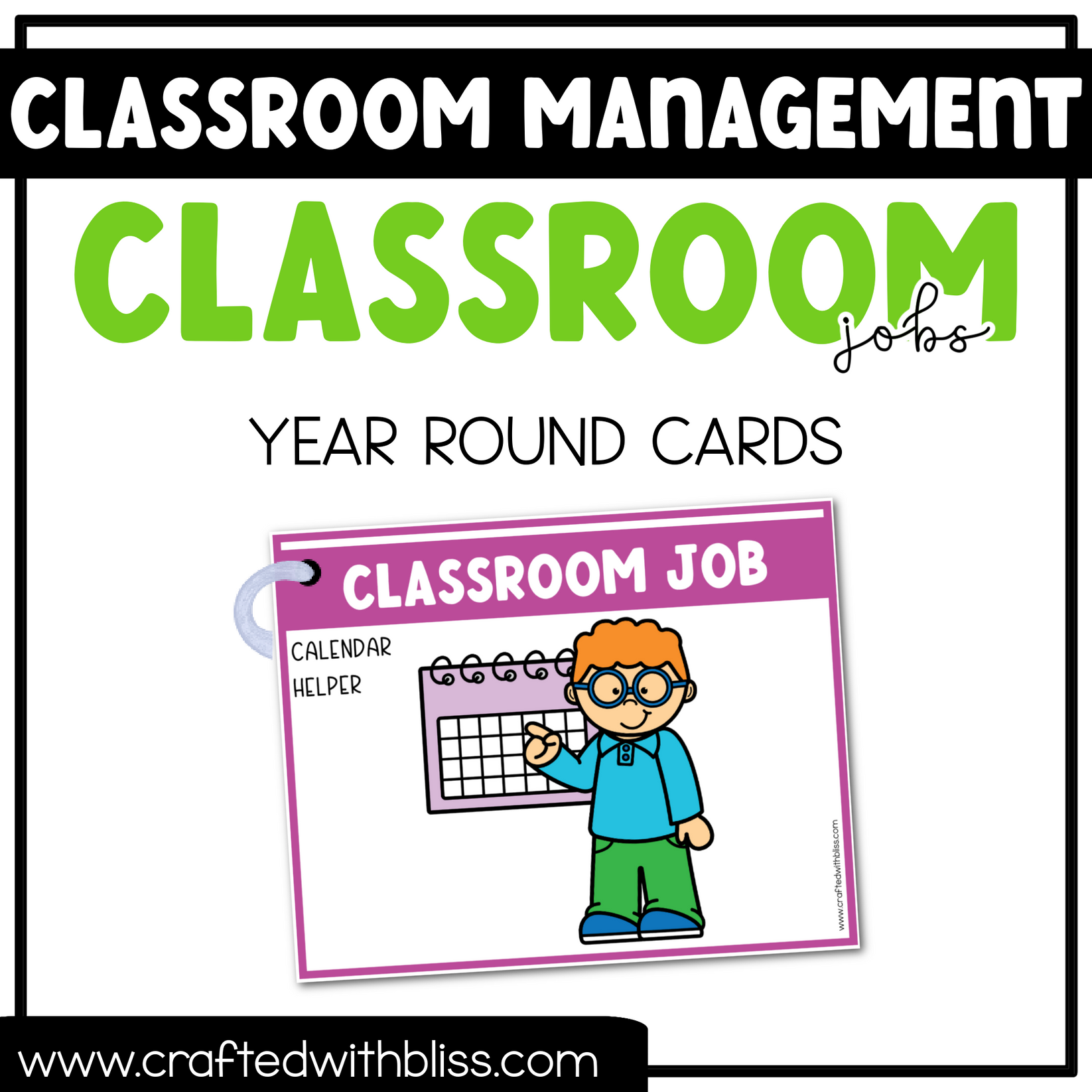 Classroom Jobs Visual Cards | Classroom Management Tool – CraftedwithBliss