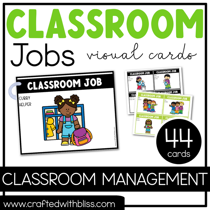 Classroom Jobs Visual Cards | Classroom Management Tool – CraftedwithBliss