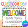 Editable Classroom Sign Rainbow Theme | Rainbow Classroom Decor | Canv ...