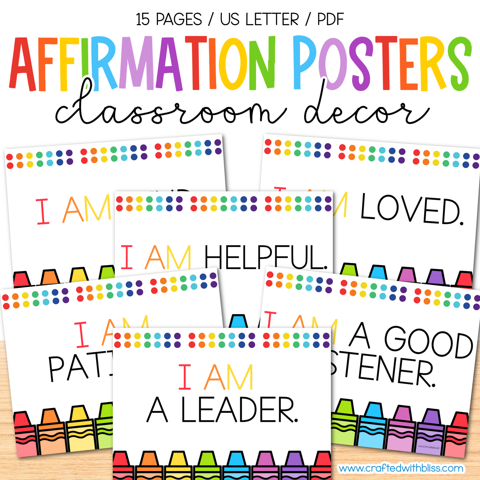 15 Rainbow Affirmation Posters Classroom Decor | Back to School ...