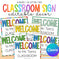 Editable Classroom Sign Rainbow Theme | Rainbow Classroom Decor | Canv ...