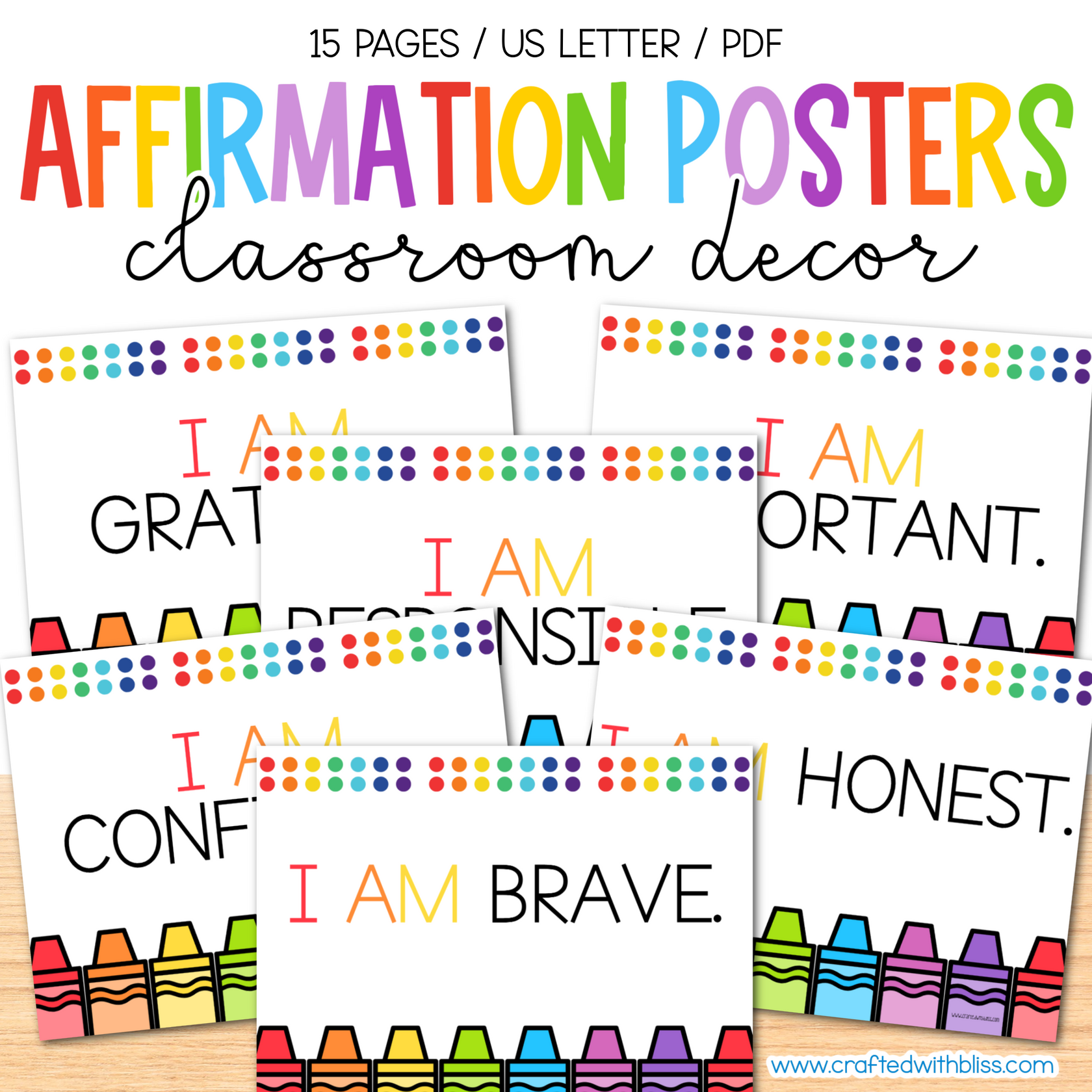 15 Rainbow Affirmation Posters Classroom Decor | Back to School ...