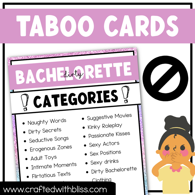 Dirty Bachelorette Party Taboo Game 150 Cards Bridal Party Game Night – CraftedwithBliss