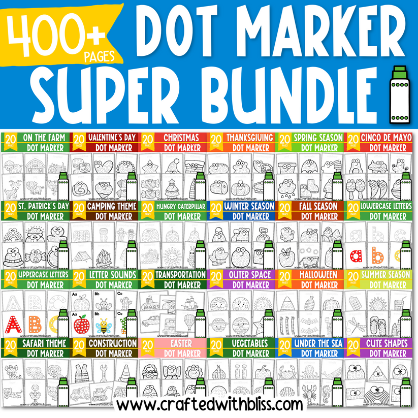 400+ Pages Themed Dot Marker Super Bundle – CraftedwithBliss