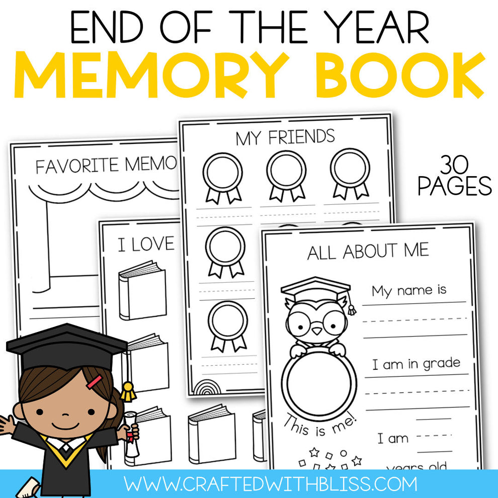 End of the Year Memory Book (K - Third Grade) – CraftedwithBliss