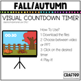 Fall Visual Timer Classroom Management Tool Transition PPT Video Autum ...