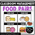 Cute Food Pairs Find Your Partner Visual Cards | Classroom Management ...