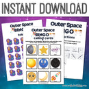 Outer Space Bingo For Kids - 30 Cards – CraftedwithBliss