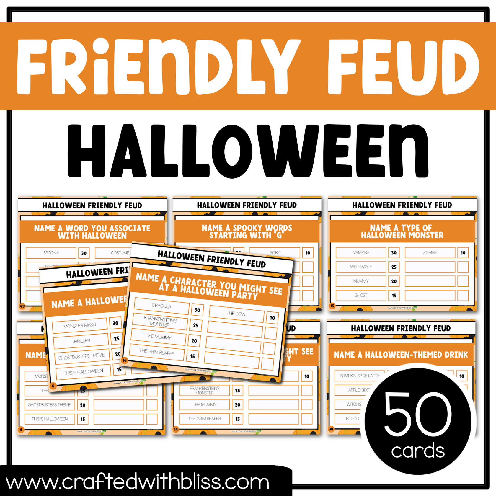 Halloween Party Game Printable Bundle – CraftedwithBliss