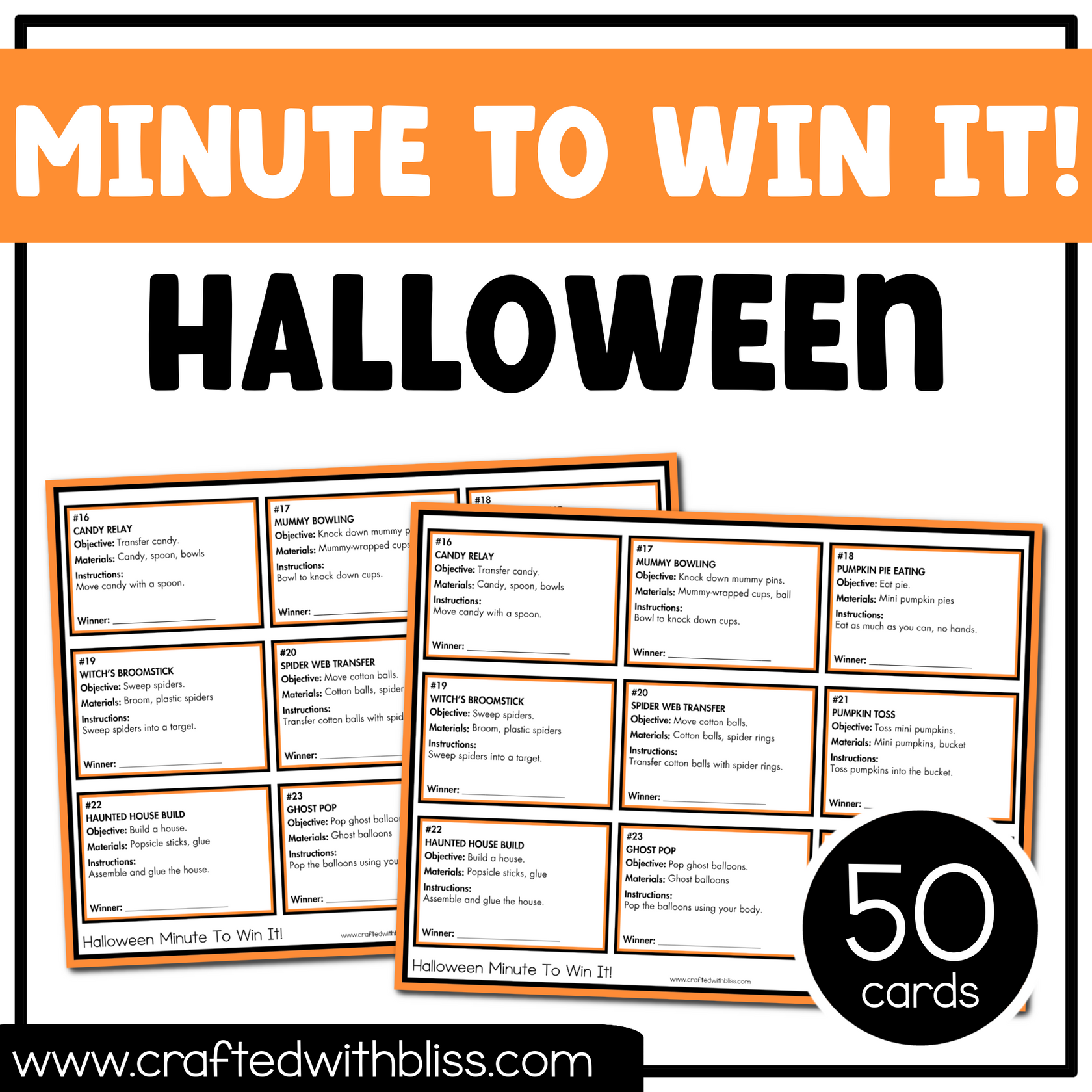 Halloween Party Game Printable Bundle – CraftedwithBliss