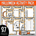 Printable Halloween Games And Fun Activities Pack For Kids Game Bundle ...