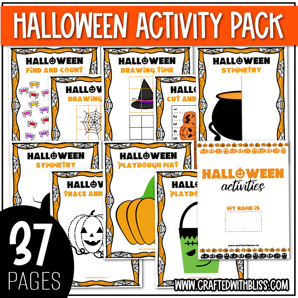 Printable Halloween Games And Fun Activities Pack For Kids Game Bundle ...