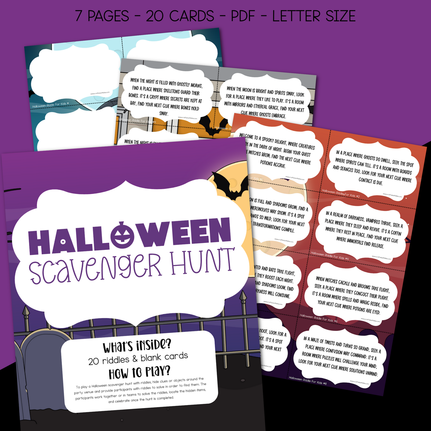 The Ultimate Halloween Scavenger Hunt Riddle Clues For Kids | Hallowee ...