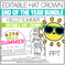 Editable Hat End of the Year and Summer Craft Crown Last Day Of School ...
