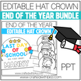 Editable Hat End of the Year and Summer Craft Crown Last Day Of School ...