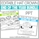 Editable Hat End of the Year and Summer Craft Crown Last Day Of School ...