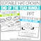 Editable Hat End of the Year and Summer Craft Crown Last Day Of School ...
