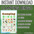 Camping Bingo For Kids - 30 Cards – CraftedwithBliss