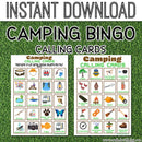 Camping Bingo For Kids - 30 Cards – CraftedwithBliss