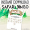 Safari Bingo For Kids - 30 Cards – CraftedwithBliss