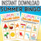 Summer Bingo For Kids - 30 Cards – CraftedwithBliss