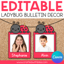 Editable Ladybug Photo Bulletin Decor | Canva Template – CraftedwithBliss
