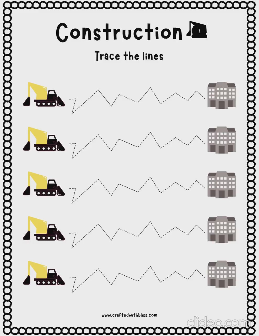 Construction Activity Pack For Preschool - Kindergarten – CraftedwithBliss