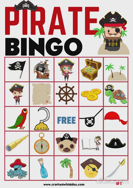 Pirate Bingo For Kids - 30 Cards – CraftedwithBliss