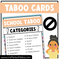 School Taboo Party Game 150 Card Fun Friday Ice Breaker Brain Break Cl ...