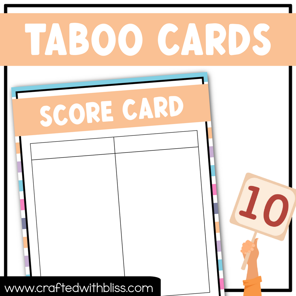 School Taboo Party Game 150 Card Fun Friday Ice Breaker Brain Break Cl ...