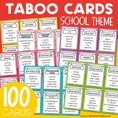The Ultimate School Theme Taboo Game - 100 Cards – CraftedwithBliss