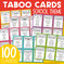 The Ultimate School Theme Taboo Game - 100 Cards – CraftedwithBliss