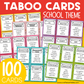 The Ultimate School Theme Taboo Game - 100 Cards – CraftedwithBliss