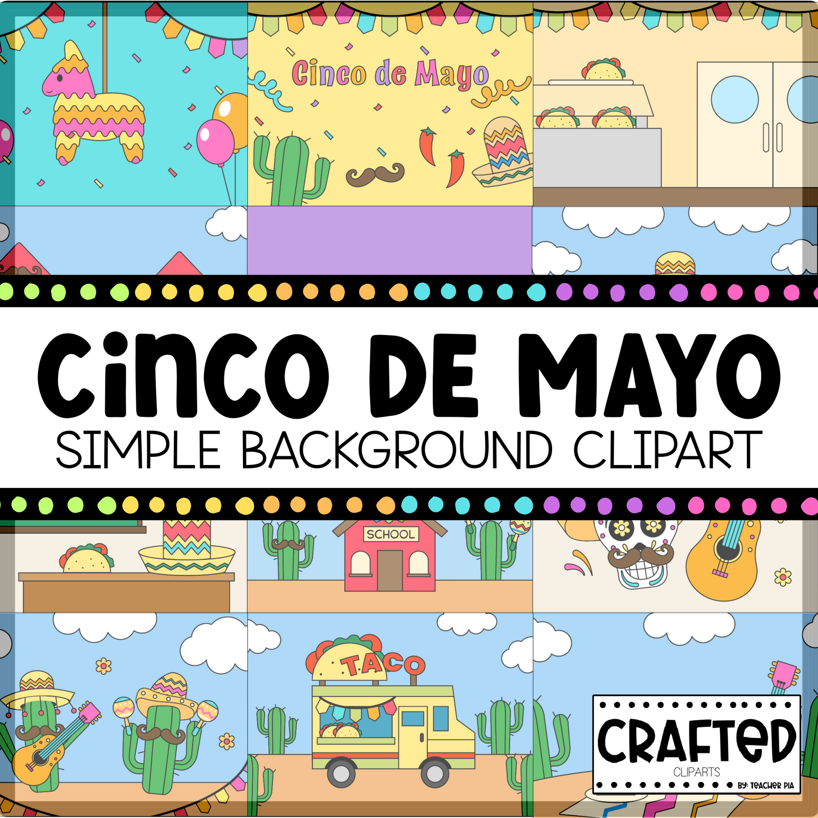 Year Round Simple Background Clipart Scene Mega Bundle Commercial Use ...