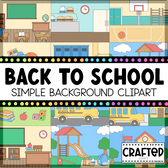 Simple Back To School Background Scene August Clipart Commercial Use ...