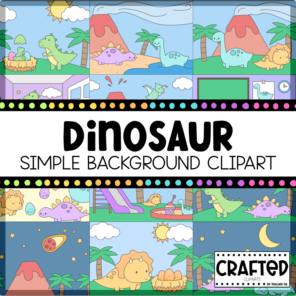 Year Round Simple Background Clipart Scene Mega Bundle Commercial Use ...