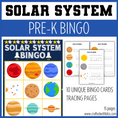 10 Solar System BINGO For Preschool-Kindergarten – CraftedwithBliss