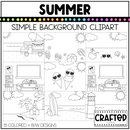 Simple Summer Background Scene June Clipart Commercial Use ...