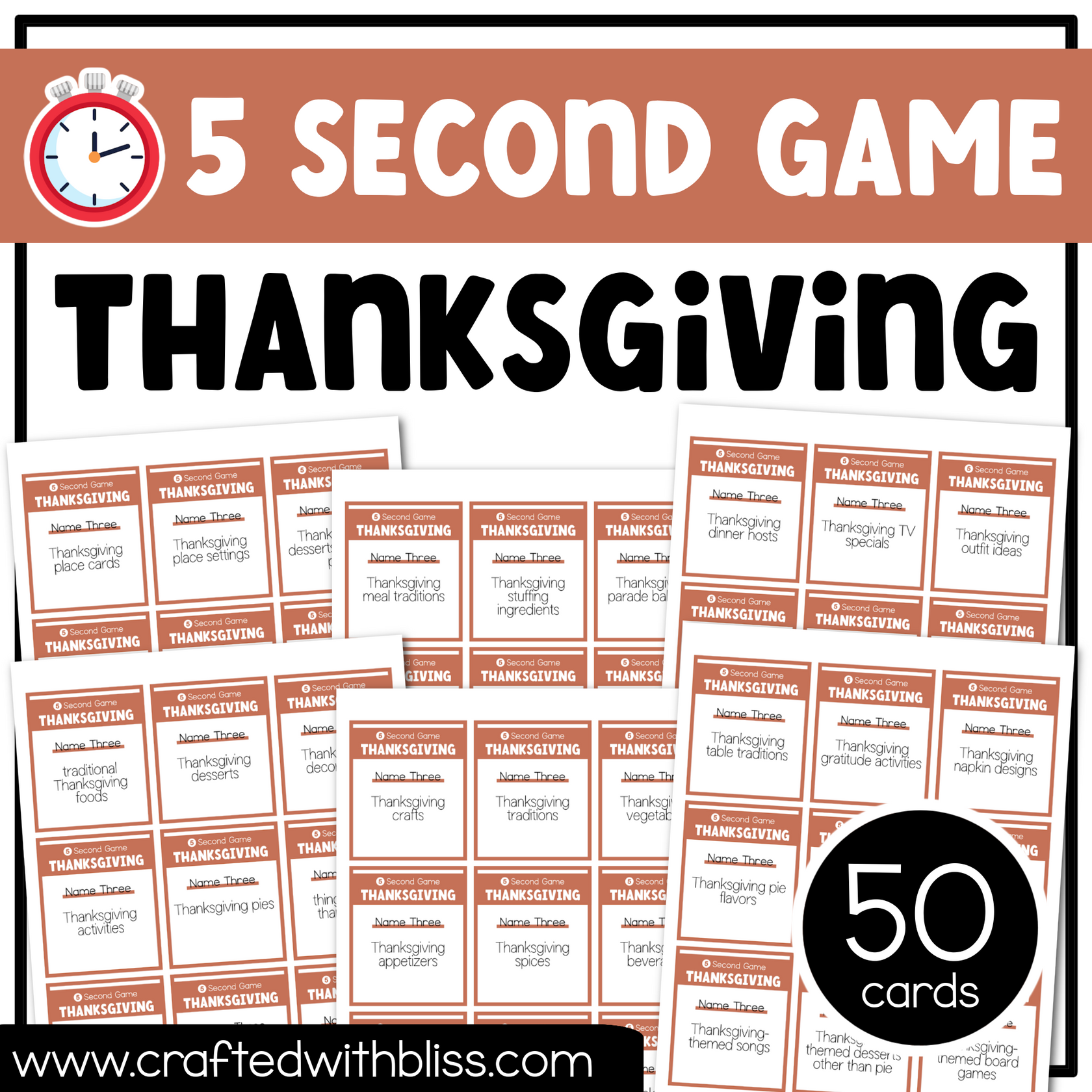 Thanksgiving Party Game Printable Bundle – CraftedwithBliss