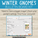 Hello Winter Gnomes Bulletin Board Kit Door Classroom Decor January De ...