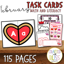 All Year Task Cards Math and Literacy Mega Bundle (Preschool, Sped, Ki ...