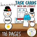 All Year Task Cards Math and Literacy Mega Bundle (Preschool, Sped, Ki ...