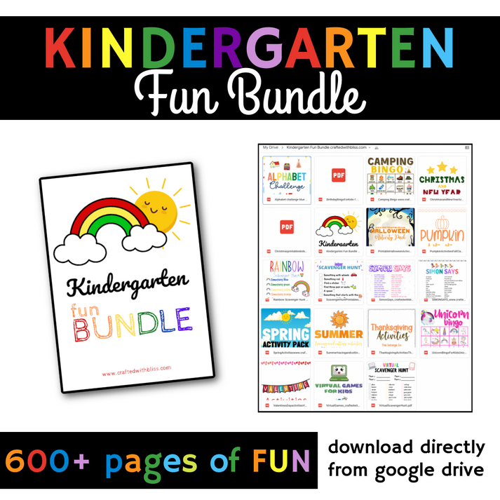 Kindergarten FUN Bundle – CraftedwithBliss