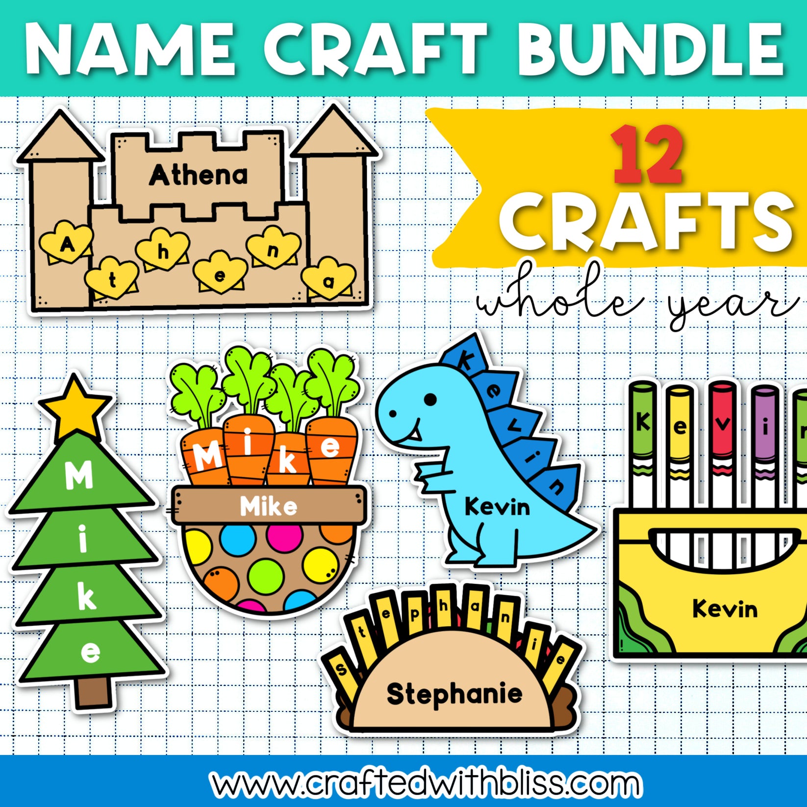 All Year Name Craft For Kids Big Bundle (Preschool, Sped, Kindergarten ...