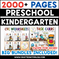 Pre-K Worksheets and Activities Mega Bundle,2000+ Pages of Preschool a ...